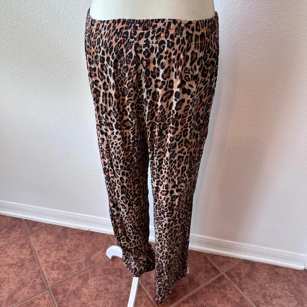 Serra | Pants & Jumpsuits | Leopard Print Pillazo Lounge Boho Tassel ...